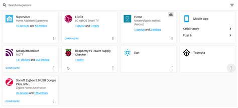 integration tasmota missing configure button configuration home