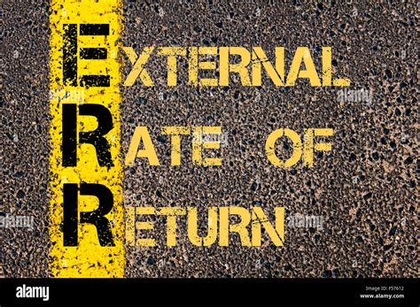 Concept Image Of Business Acronym Err As External Rate Of Return