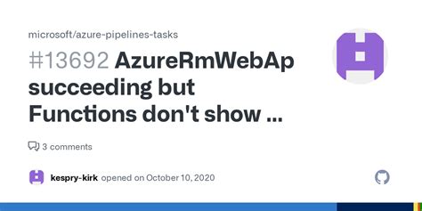 azurermwebappdeployment succeeding but functions don t show up in windows function app · issue
