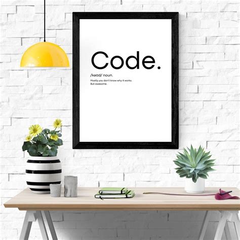 Programmer Printable Code Wall Art Modern Print Coding Computer Science Print Quote