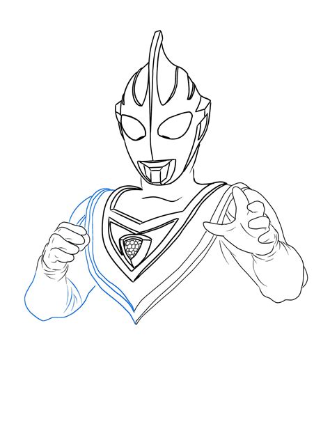 How To Draw Ultraman Gaia Step By Step Easy Tutorial Step By Step Easy Drawing Guides