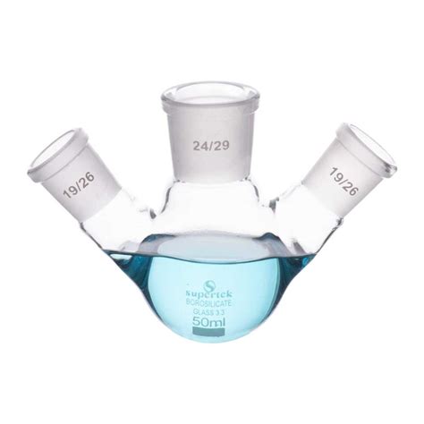 Flask Round Bottom Three Necks At Angle Scientific Lab Equipment Manufacturer And Supplier