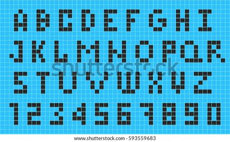 Retro Pixel Font Old Video Game Stock Vector Royalty Free Shutterstock