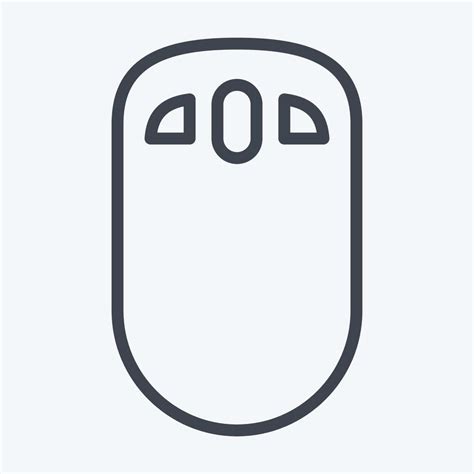 Icon Mouse Suitable For Computer Components Symbol Line Style Simple Design Editable Design