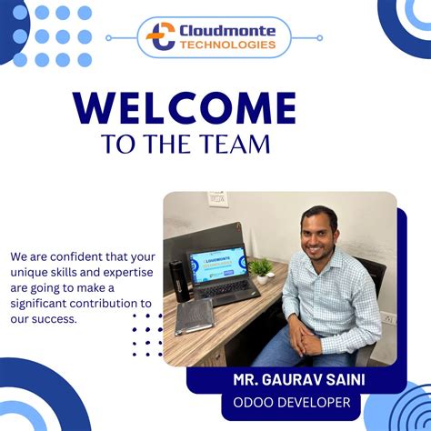 Welcomeaboard Cloudmonteteam Newmember Odoopartner Odoodeveloper Cloudmonte Technologies