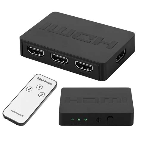 3x1 Hdmi Splitter Switcher 3 Port Hub Box Auto Swi Vicedeal