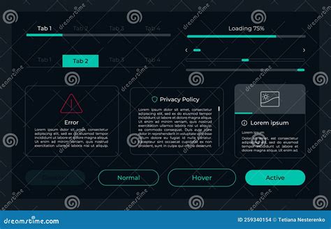 Account Settings Ui Elements Kit Stock Vector Illustration Of Element