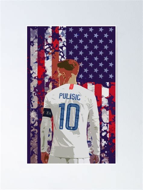 Christian Pulisic Usa Poster For Sale By Zwiwi Redbubble