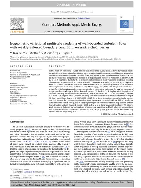 Pdf Isogeometric Variational Multiscale Modeling Of Wall Bounded