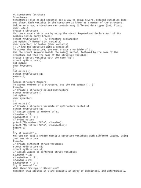 C Structure Pdf Computer Data Computer Programming