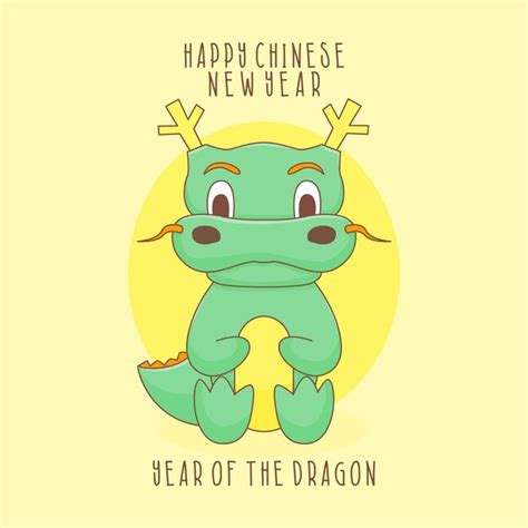 Feliz Ano Novo Chinês Ilustração Vetor Estoque Vetor Premium