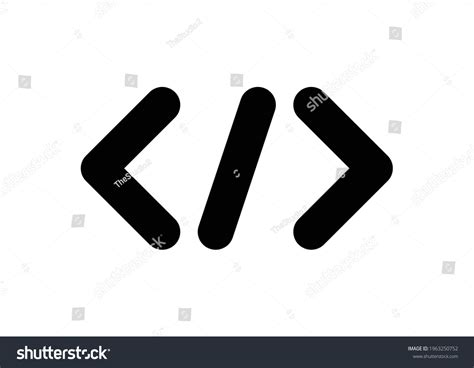 Html Code Programming Vector Icon Stock Vector Royalty Free