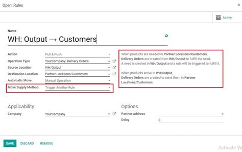 Application Of Rules In Odoo Sales