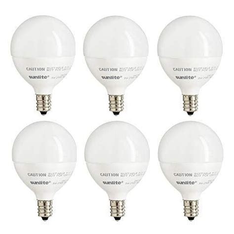 Sunlite Led G16 5 Bulb 5w 40w Eq E12 Base Dimmable Frost 3000k Warm 6 Pack