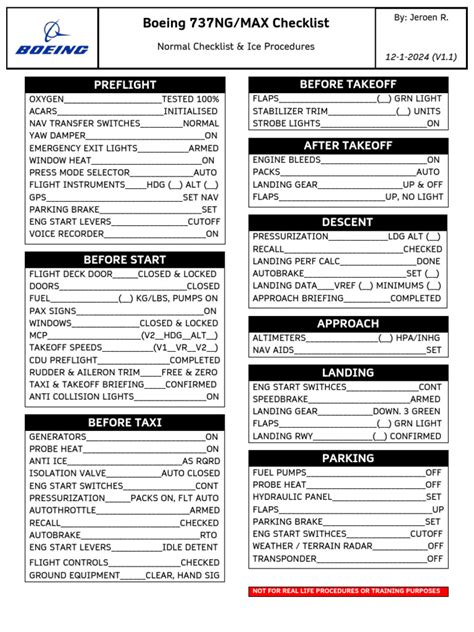 Boeing 737ng Max Normal Checklist Download Free Pdf Transport