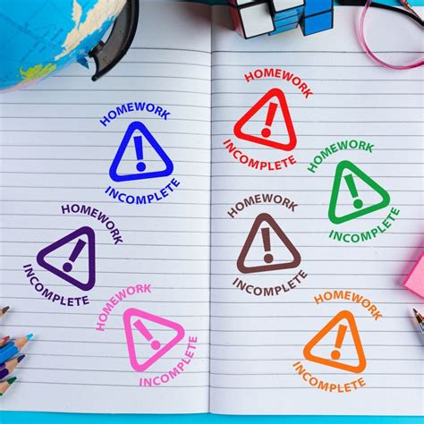 Teacher Homework Incomplete Stamp Teacher Classroom Stamp Incomplete