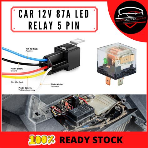 12V Waterproof Car Truck Auto Automotive 87A LED Relay 5 Pin Lazada