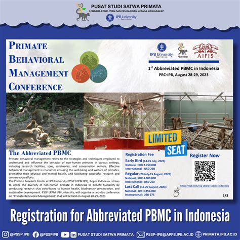 Registration For Abbreviated Pbmc In Indonesia Pusat Studi Satwa Primata