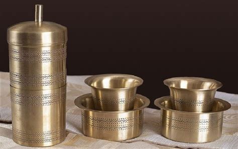 Buy Filter Coffee T Set With 1 Pure Brass Coffee Filter 2 Davara