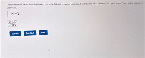 Solved Compute The Truth Value Of The Simple Component In Chegg Com