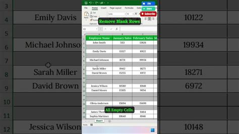 Razu Ahmed On Linkedin Delete All Blank Or Empty Rows In Excel Excelshorts