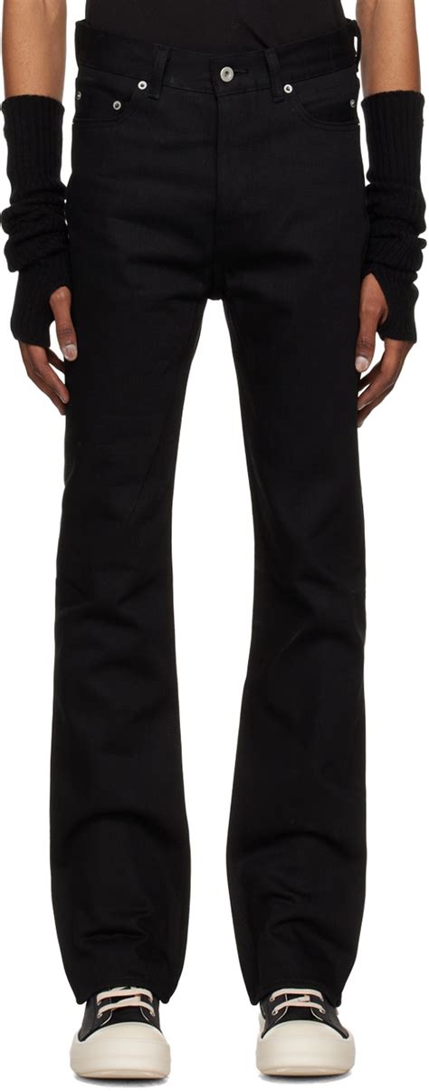 Rick Owens Drkshdw Black Jim Cut Jeans Rick Owens Drkshdw