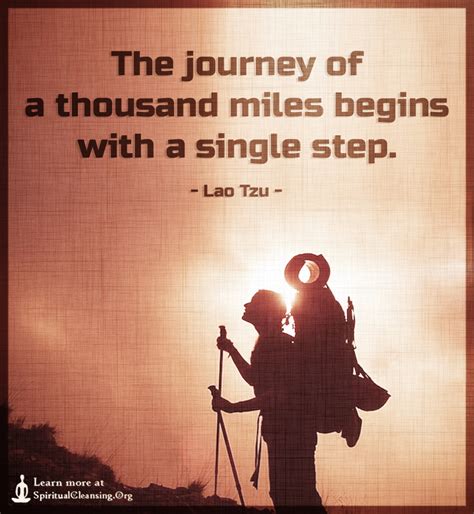 The Journey Of A Thousand Miles Begins With A Single Step