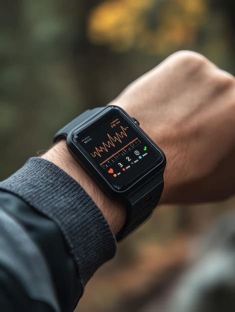 Wearable Health Monitor With Realtime Data Premium Ai Generated Image