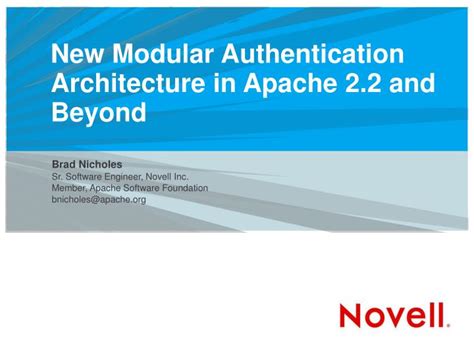 Ppt New Modular Authentication Architecture In Apache 22 And Beyond