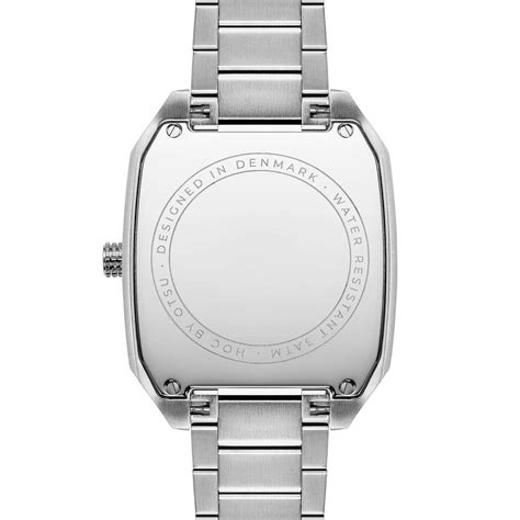 Hoc Silver Tone Stainless Steel Half Dial Watch In Stock Otsu