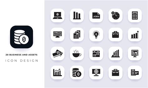 Minimal Flat Business And Assets Icon Pack 3052968 Vector Art At Vecteezy