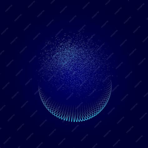 Premium Vector Technology Grid Sphere Blue Sphere Consisting Of