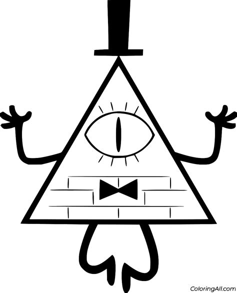 Bill Cipher Coloring Page Coloringall