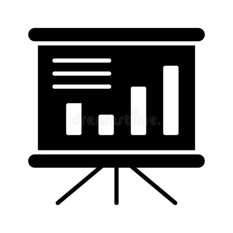 Bar Chart On Board Denoting Vector Of Presentation Board In Modern