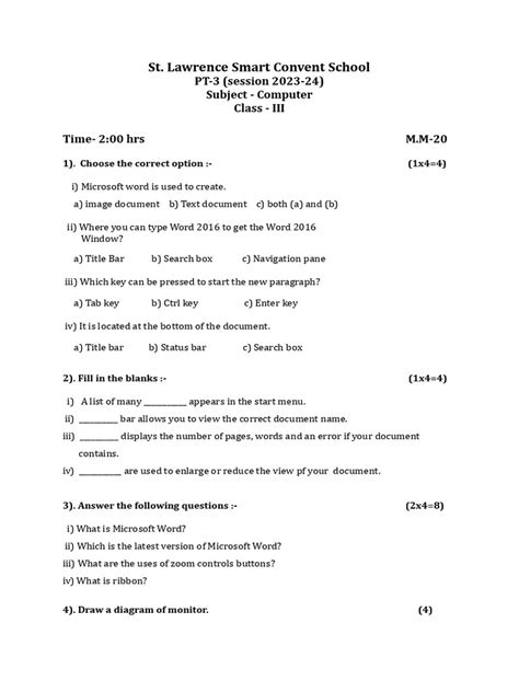 Class 3rd Computer Pdf