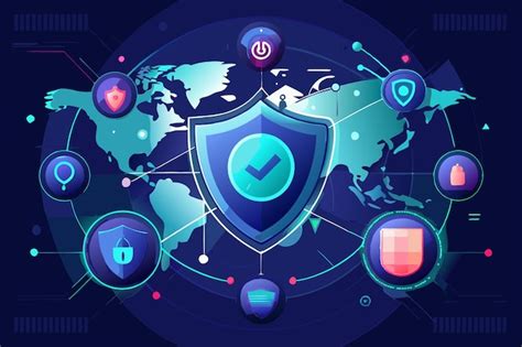 Global Cybersecurity Network Background With World Map And Data Connections Premium Ai