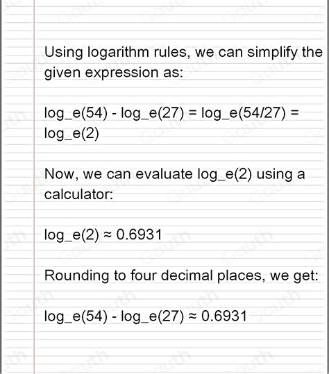 Solved Decimal Places He Tollowing Expression As A Single Logarithm Using The Same Base