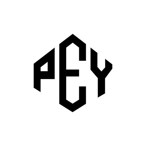 Diseño De Logotipo De Letra Pey Con Forma De Polígono Pey Polígono Y