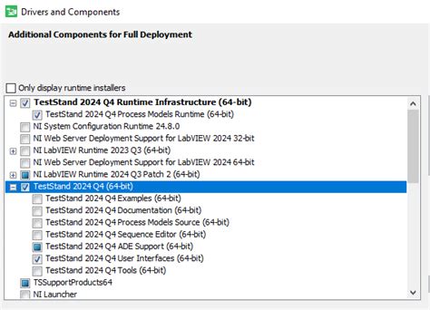 solved teststand 2024 q4 64 bit does not run on deployment pc ni