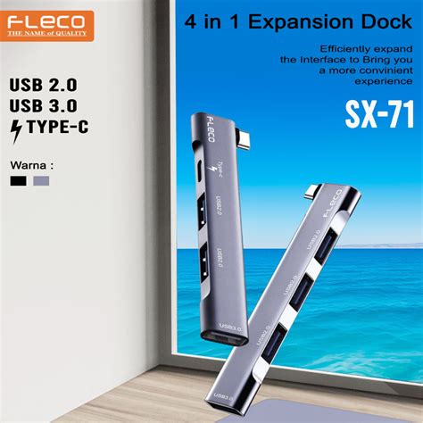 Jual HUB Multi Extender USB 3 0 High Perfomance Kecepatan Tinggi 4 In 1 FLECO SX 71 Shopee
