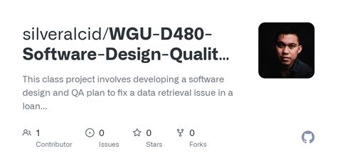 WGU D480 Software Design Quality Assurance D480 Task1 SoftwareDesign