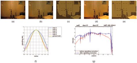 Effects Of Vignetting Compensation In Segmentation A Original Image Download Scientific