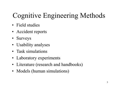 Ppt Cognitive Engineering Psyc 530 Cognitive Engineering And Allocation Of Function In Systems