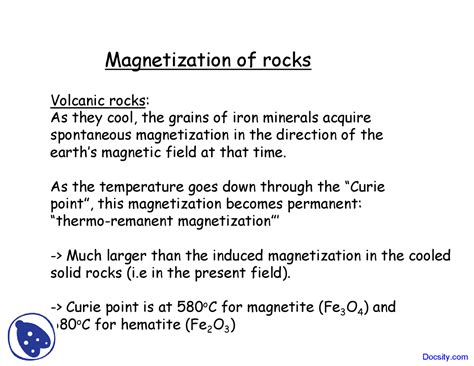 Magnetization Seismology Lecture Slides Docsity