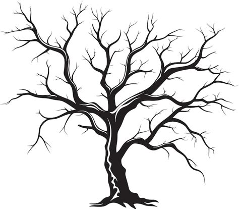 Withered Majesty Monochromatic Depiction Of A Dead Tree Shadows Of