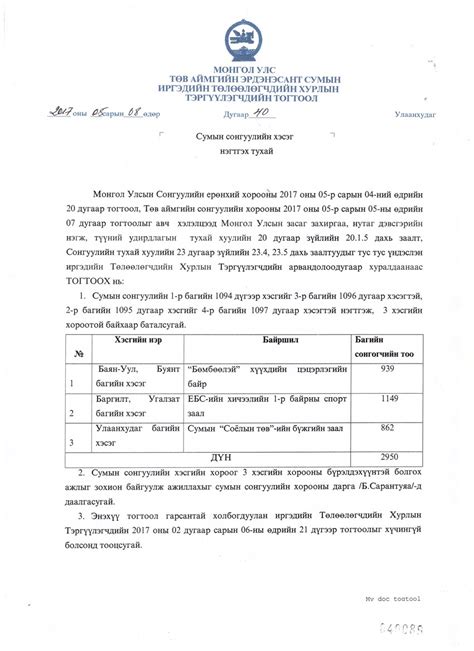 Сонгуулийн хэсэг нэгтгэх тухай