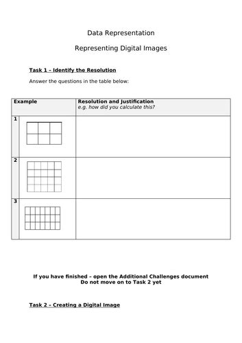Gcse Ocr Computer Science J277 01 1 2 4 Lesson Pack Representing