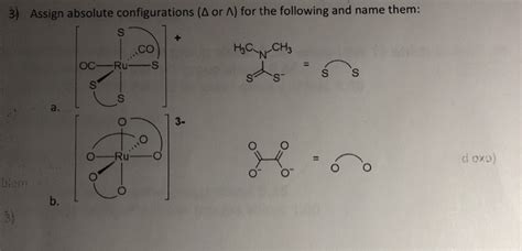 solved 3 assign absolute configurations a or a for the