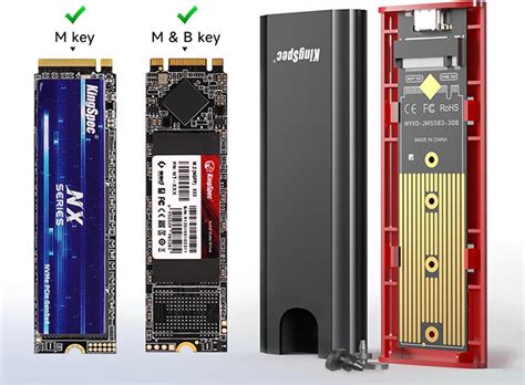 Kingspec M Nvme Ssd Enclosure Tool Free Nvme Pcie Ssd Adapter Usb Gen Gbps With Usb C