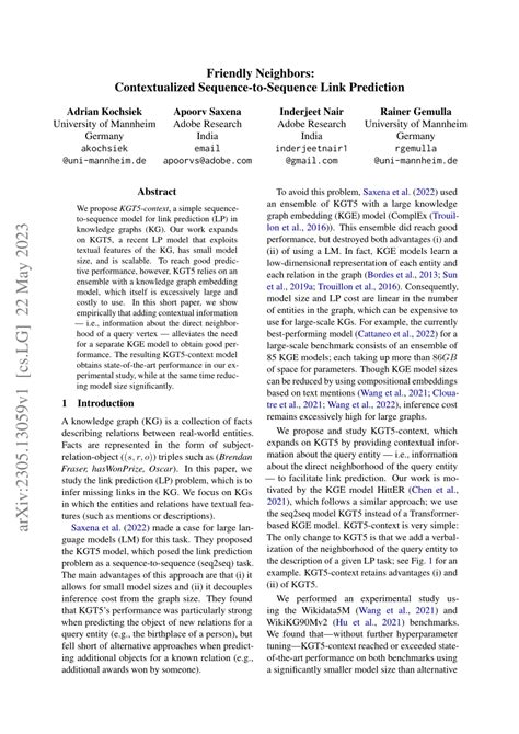 Pdf Friendly Neighbors Contextualized Sequence To Sequence Link Prediction